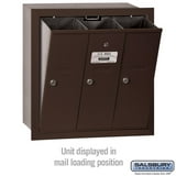Salsbury Industries 3503ZRU Vertical Mailbox - 3 Doors - Bronze ...