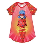 Miraculous Girls Red Ladybug Nightdress Sizes 6-12 - Walmart.com