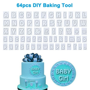 64Pcs/set English Alphabet Letters DIY Baking Cake Tools Symbol Fondant ...