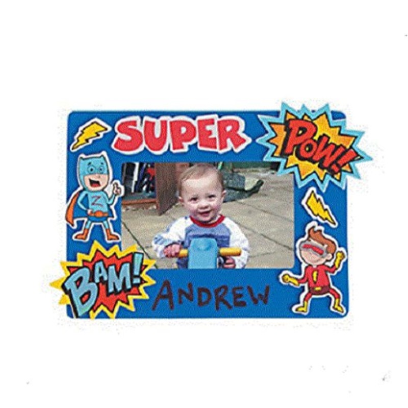 Superhero Picture Frame Craft Kit- Craft Kits - 12 Pieces - Walmart.com ...