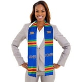Blue USHER Kente Cloth Sash/Stole - Walmart.com