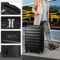 Zimtown 3 Piece Luggage Sets, ABS+PC Expandble Hardside Suitcase TSA ...