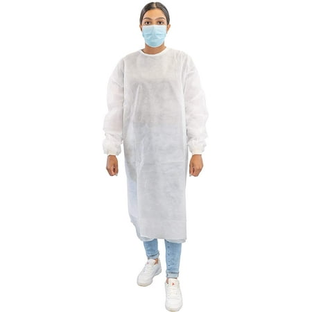 Made in Canada, Unisex, Disposable Isolation Gowns. Knit Cuff, Non ...