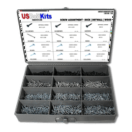 8000 Piece Grade 5 Coarse Thread Bolt Assortment Bin Kit with Two (2 ...