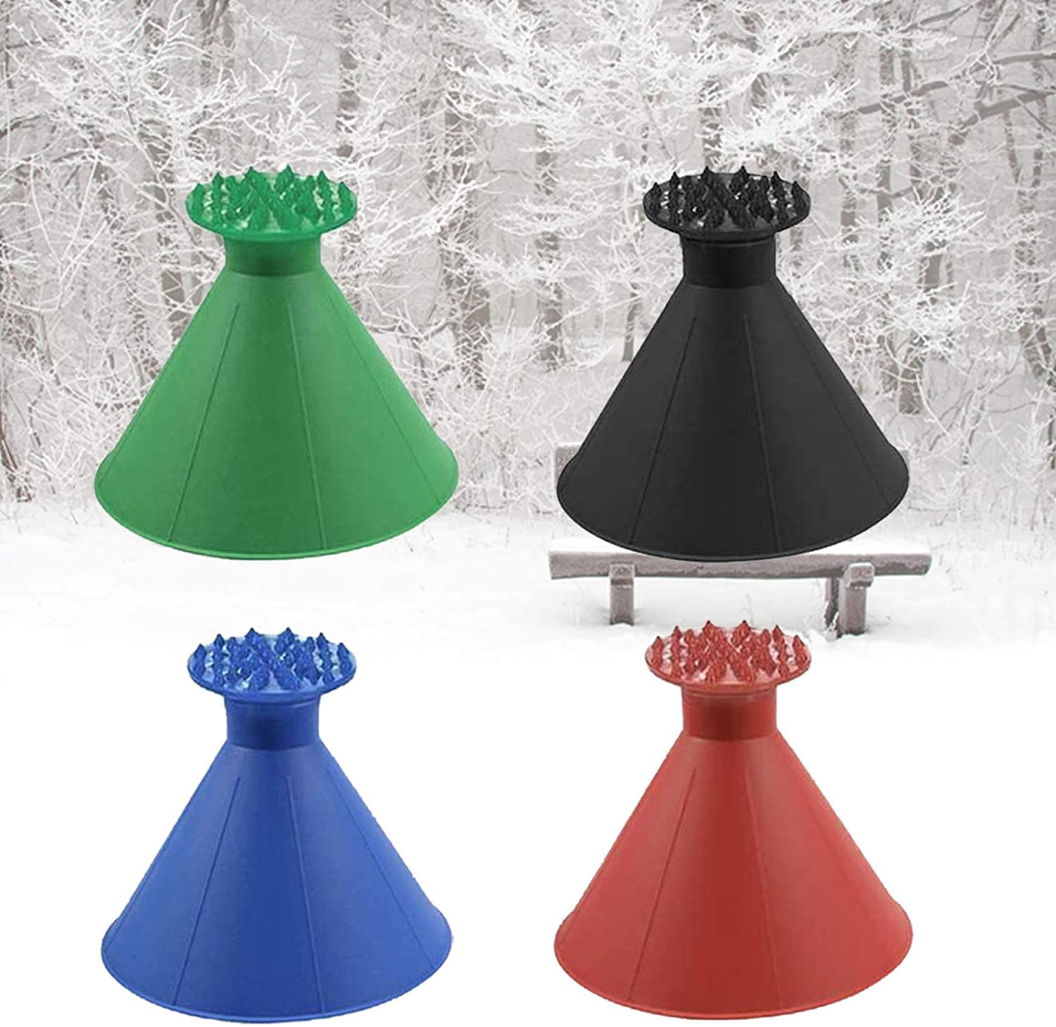 Ice Scraper Round Windshield Snow Scraper Magic Cone-Shaped Car Funnel ...