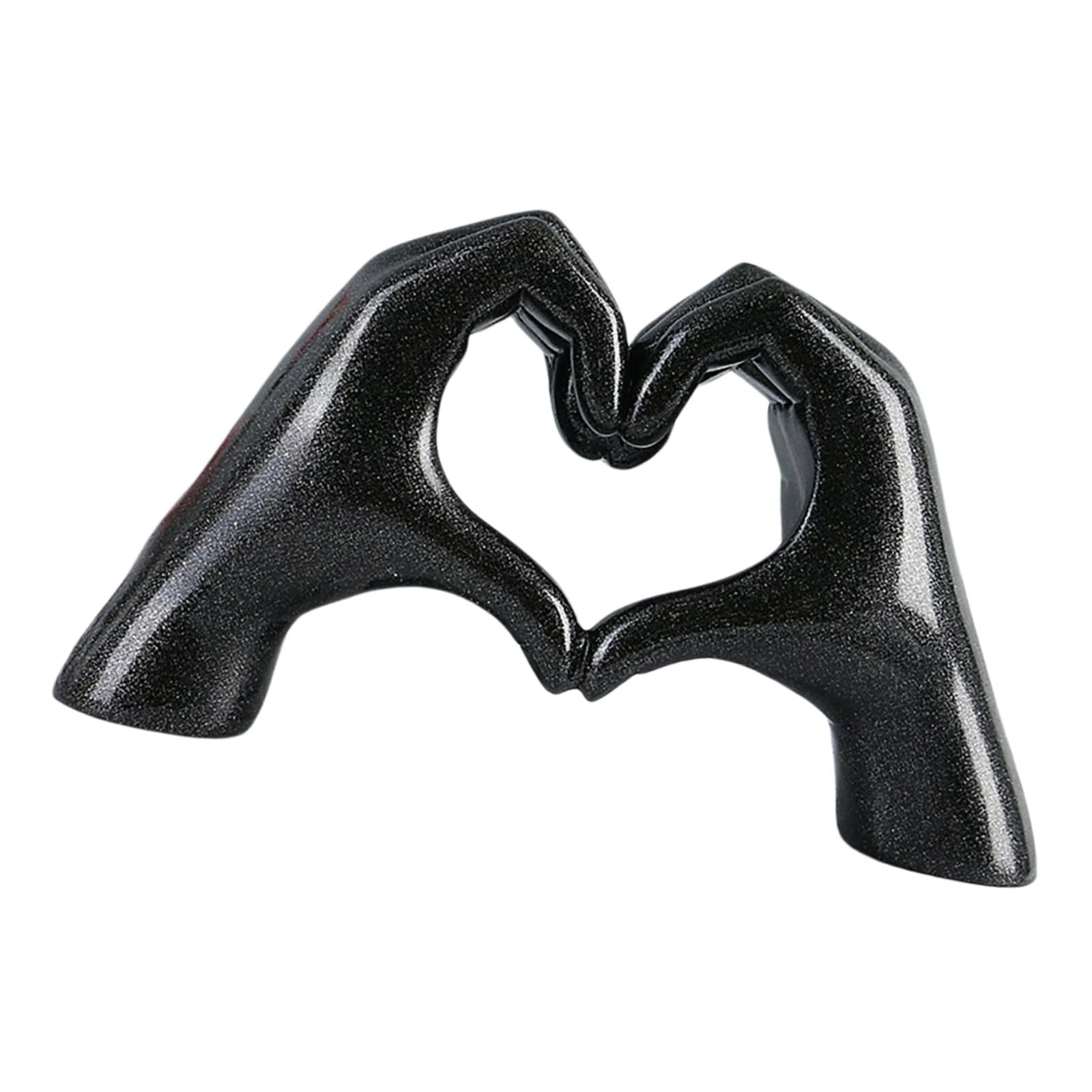 Nordic Hand Figurine Heart Gesture Statue Crafts for Home Living Room ...