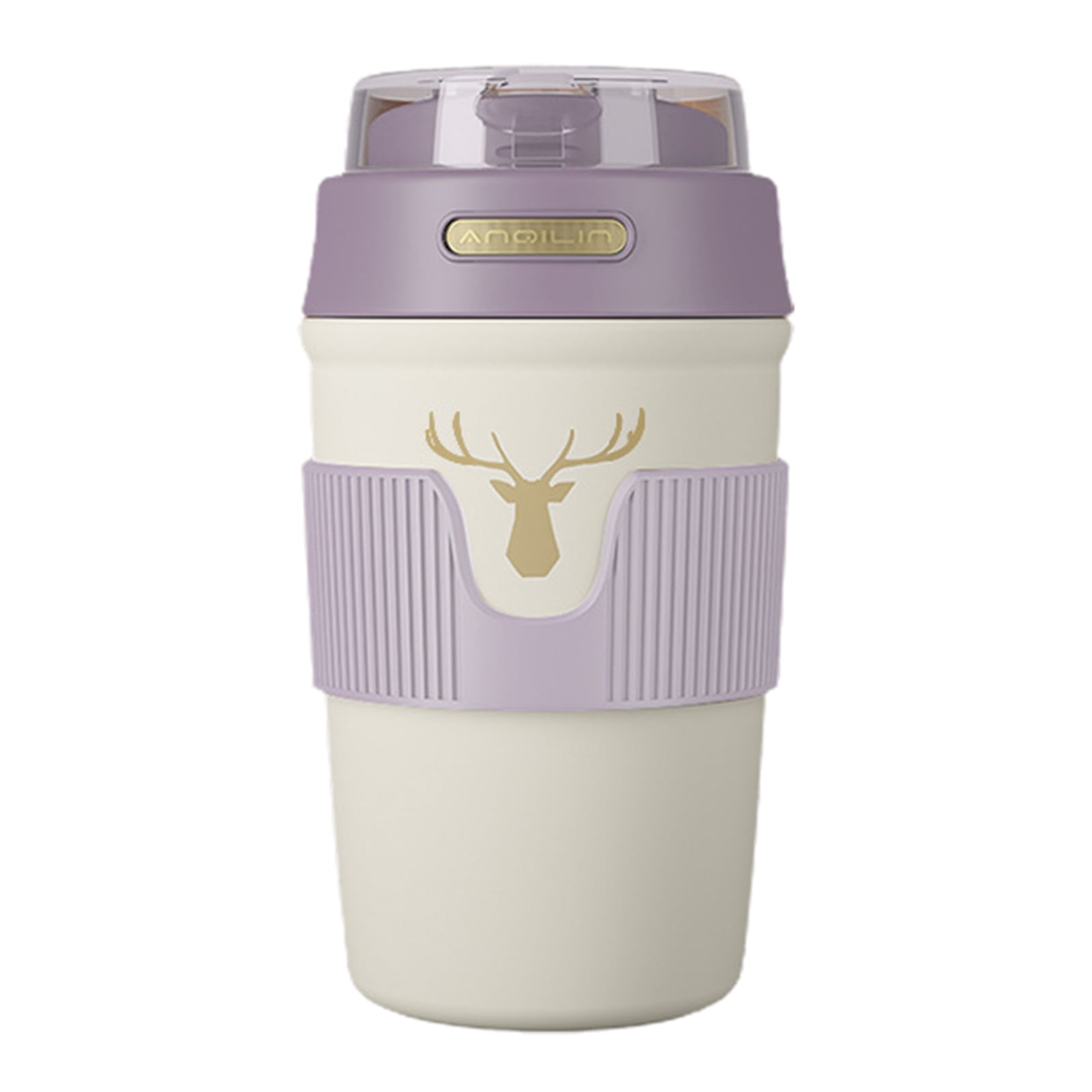 Hariumiu 400ml/14oz Vacuum Flask, Insulated Water Bottle with Straw ...