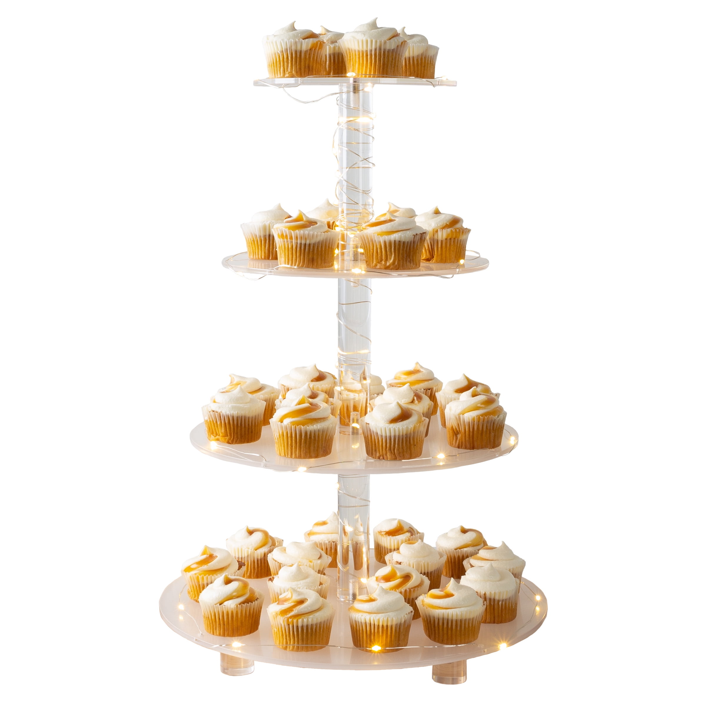 Great Northern Party 4-Tier Round Cupcake Stand with LED Lights ...