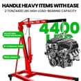 Red 4400 lbs Hydraulic Engine Hoist Crane Cherry Picker with Adjustable ...