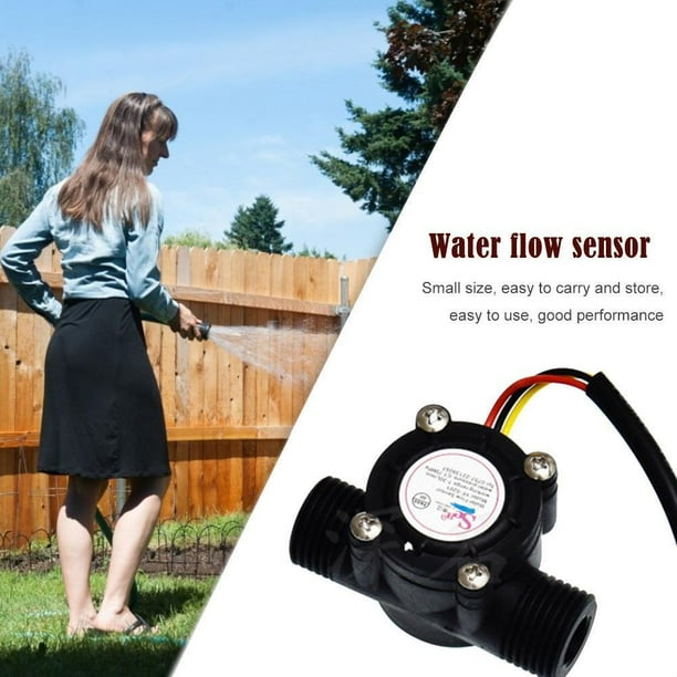 TB&W 1/2 inch DC 5-18V Water Flow Sensor 1.75MPa Flowmeter Hall Flow ...