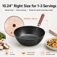 Carbon Steel Mini Wok, Flat Bottom Small Stir Fry Pan for Servings ...