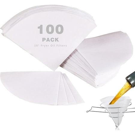 100 Pack 10 Inch Fryer Oil Filters Best Non Woven Cooking Oil Strainer ...