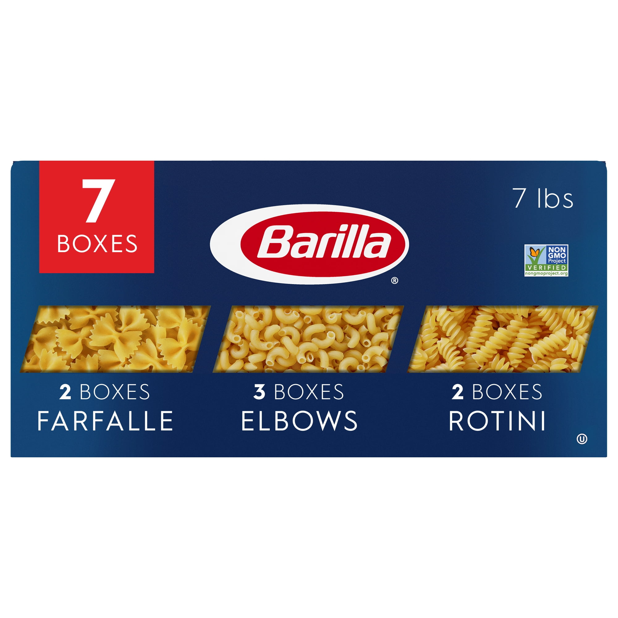 Barilla, Variety Pack Farfalle & Elbows & Rotini, 16 oz (Pack of 7 ...