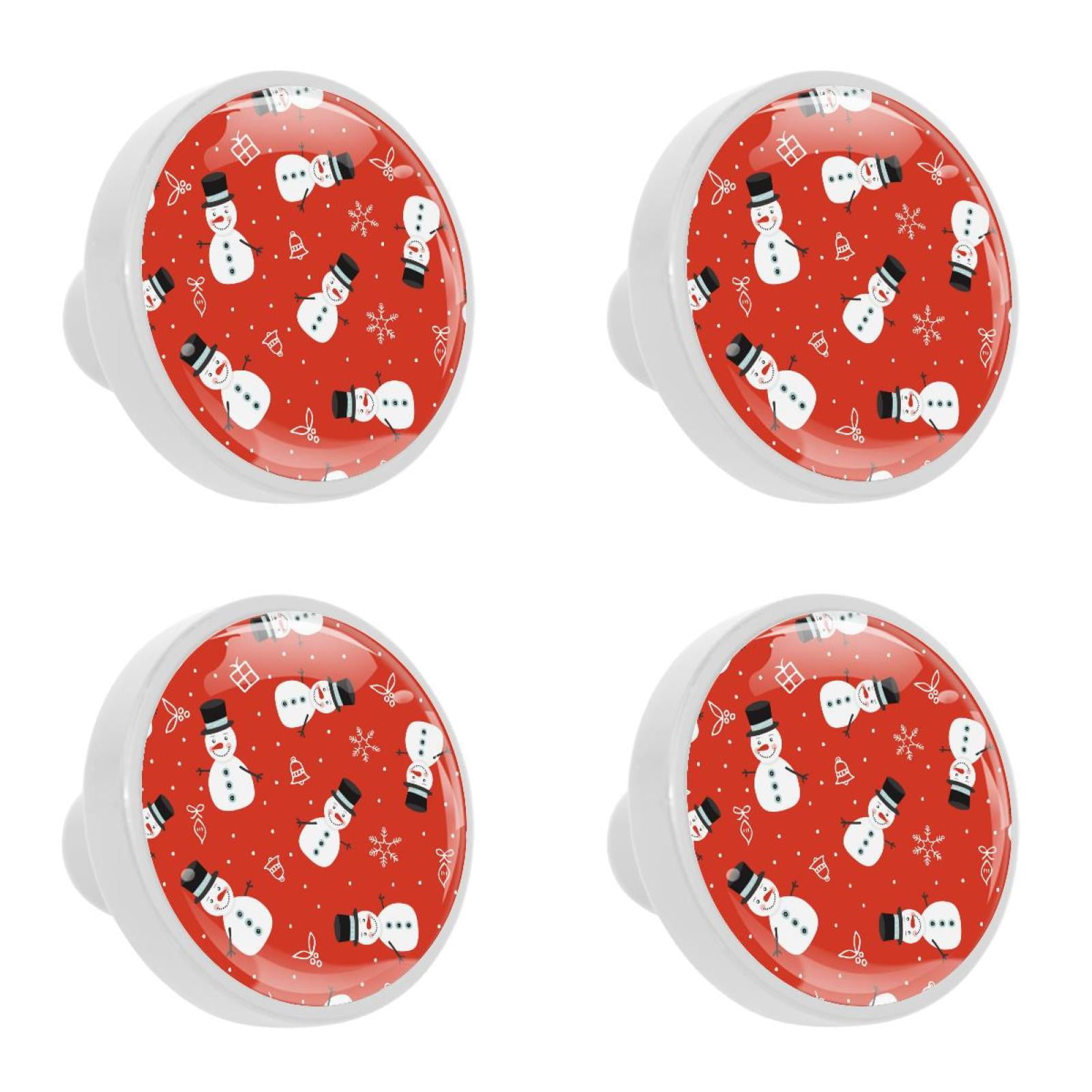 4 Pcs Christmas Knobs for Kitchen Cabinet Cupboard Dresser Bookcase ...