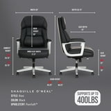 Shaquille O'Neal Rion Ergonomic Heavy-Duty Office Chair, PureSoft ...
