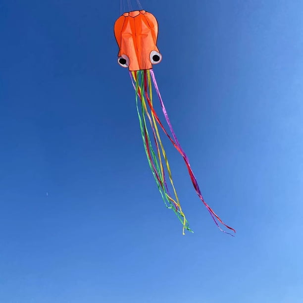 SHAR Multi Tail Orange 400cm Kite -Portable Octopus Kites Nylon and ...