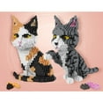 NICKSUN Cartoon Cat Building Blocks for Families, Mini 3D Tabby Cat ...