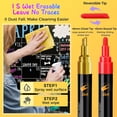 24 Vibrant Chalk Markers for Blackboard [1s Wet Wipe] - No Residue, 6mm ...