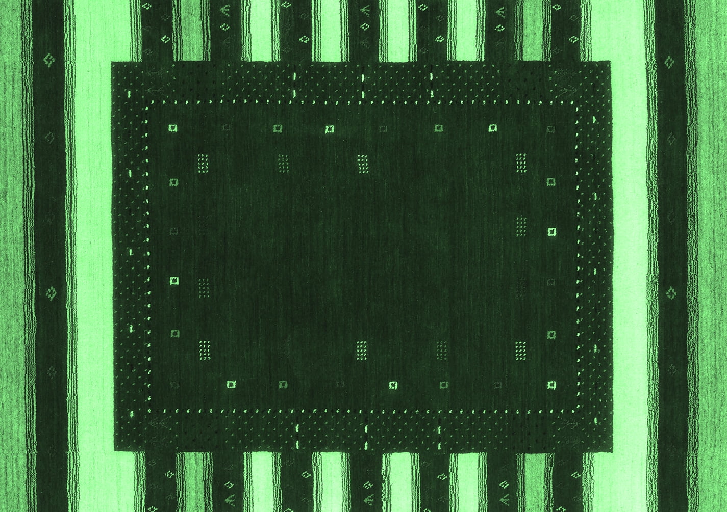 Ahgly Company Indoor Rectangle Abstract Emerald Green Contemporary Area ...