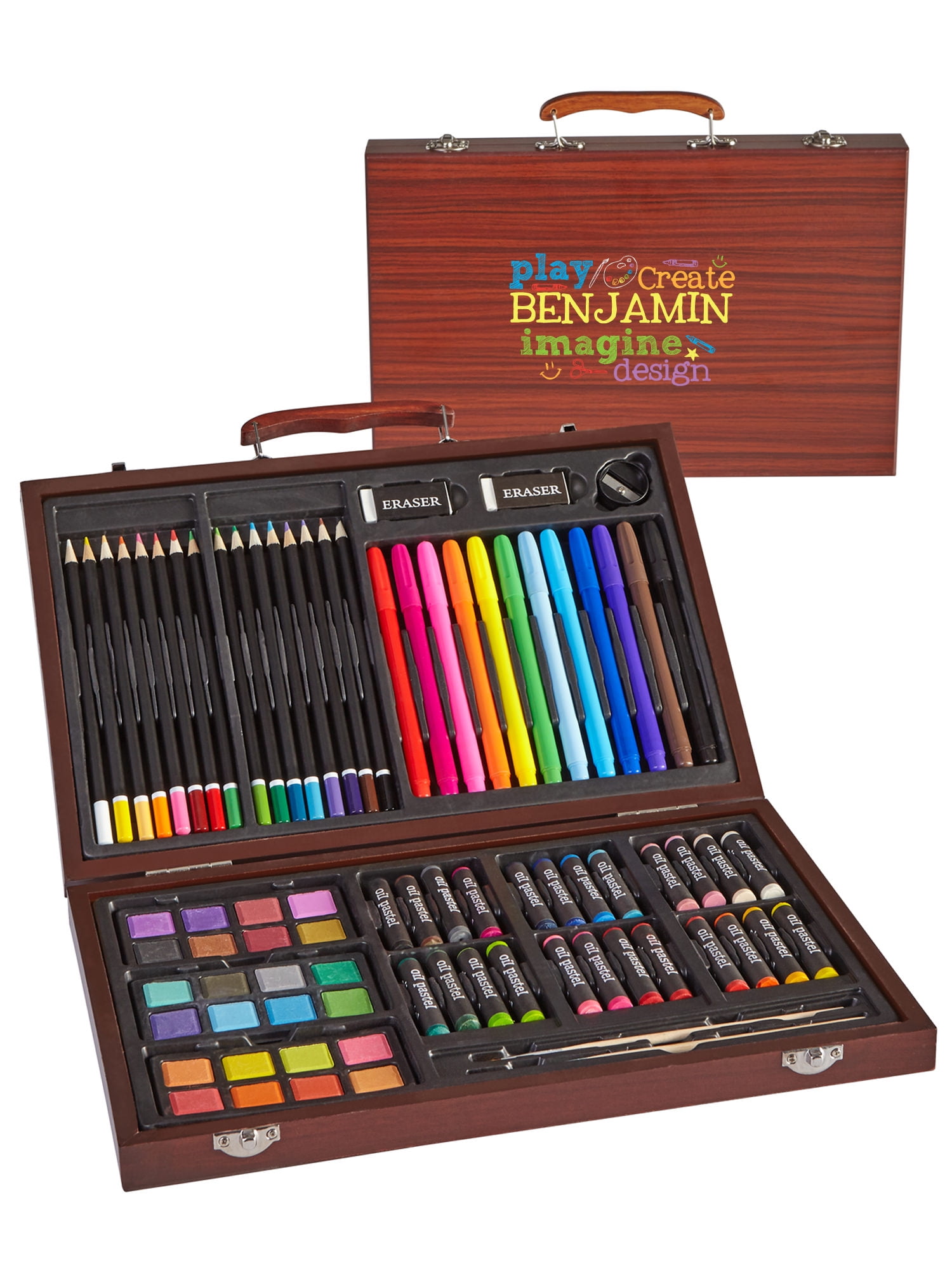 Personalized 80-Piece Art Set - Create Imagine - Walmart.com