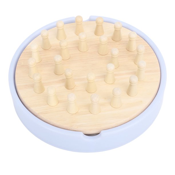 Wooden Memory Chess, Memory Chess Board Game 2 In 1 For Preschool For ...