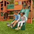 KidKraft Outdoor Odyssey Wooden Swing Set/Playset with 3 Slides, Surf ...