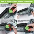 WORKPRO Cordless Mini Chainsaw, 6.3" One-Hand Portable Saw with 2 ...