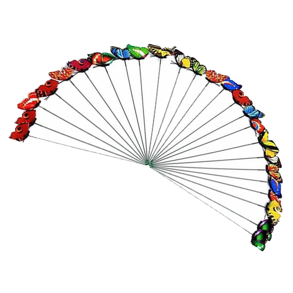 Plant Stake, Garden Butterflies Shape Stakes PVC Colorful Garden ...