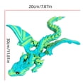 Printed Wyvern Flexible Articulated Figure with Double Horns Gradient ...