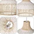 arturesthome White Rattan Pendant Light, Wicker Hanging Ceiling Light ...