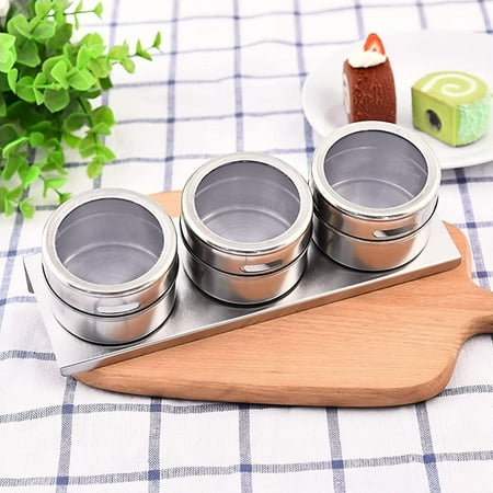HISRFO Spices And Seasonings Organizer Sets - Stainless Steel Seasoning ...