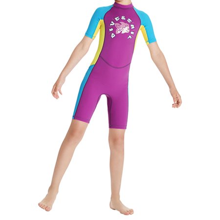 Kids Swimsuits Girls Wetsuit Thermal Water Resistant Swimming Costume ...