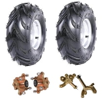2PCS 19x7.00-8 Wheel Tire Rim with 4 Stud Pattern 110mm Bolt Distance ...