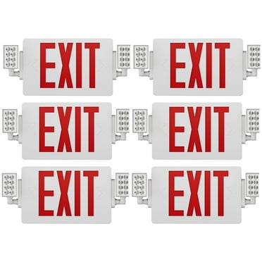 LEONLITE 12-Pack Wet Location LED Exit Sign, Weatherproof Outdoor ...
