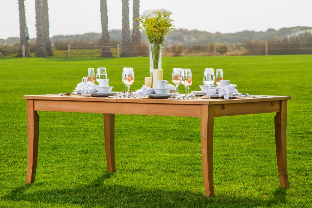 Extra Large double extension 118" Atnas Rectangle Dining Table Outdoor ...