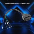BIBABLYKE 16pin OBD OBD2 Female K Line Can Line Jumper Tester Connector ...
