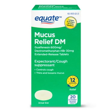 Equate Mucus Relief Extended-Release Tablets, 600 mg, 40 Count ...