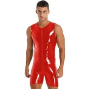 Leather Bodysuit Men