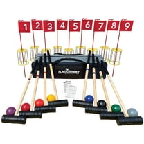 AmishToyBox.com Deluxe Backyard Lawn Game - 8 Player Outdoor Flag ...