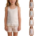 akafmk Girls Cotton Camisoles Double Strap Mesh Sleeveless Inner Wear ...