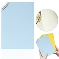 1Pc Blue Top Bound Spiral Notebook, 10.12"x6.97" Diagonal Wirebound ...