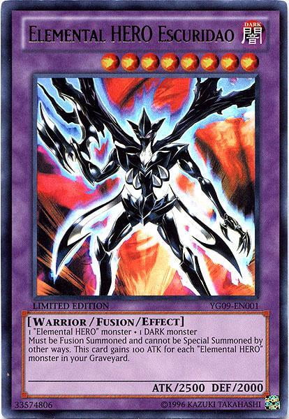 Yu-Gi-Oh Shonen Jump Single Card Ultra Rare Elemental HERO Escuridao YG09-EN001 - Walmart.com
