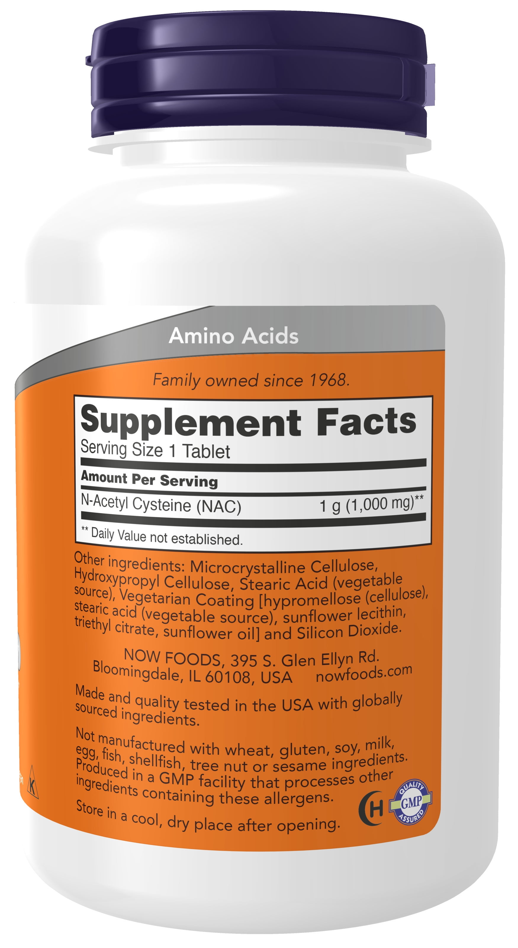 NOW Supplements, NAC (N-Acetyl-Cysteine) 1,000 mg, Free Radical ...