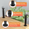 4 Pcs Black Metal Adjustable Furniture Legs 3.15-4.72 Inch For Table ...
