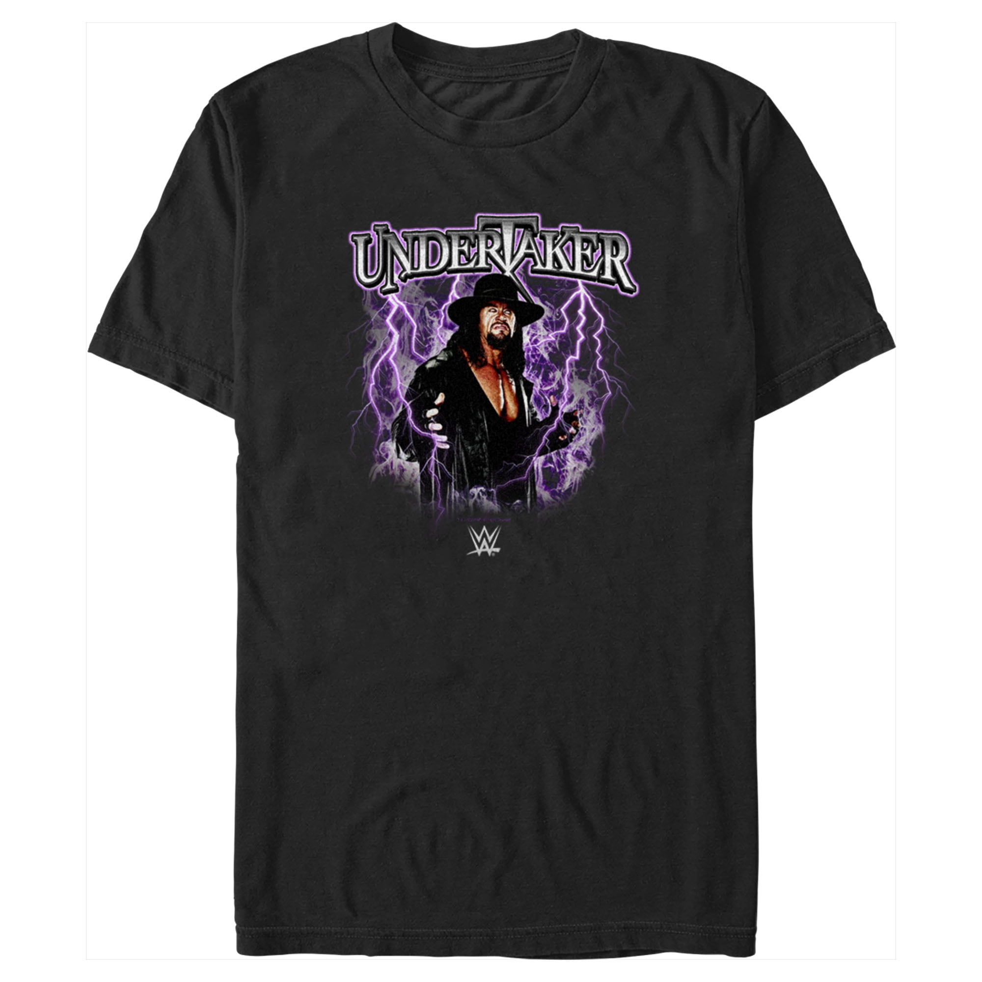 Men's WWE Undertaker Purple Lightning Logo Graphic Tee Black Large ...