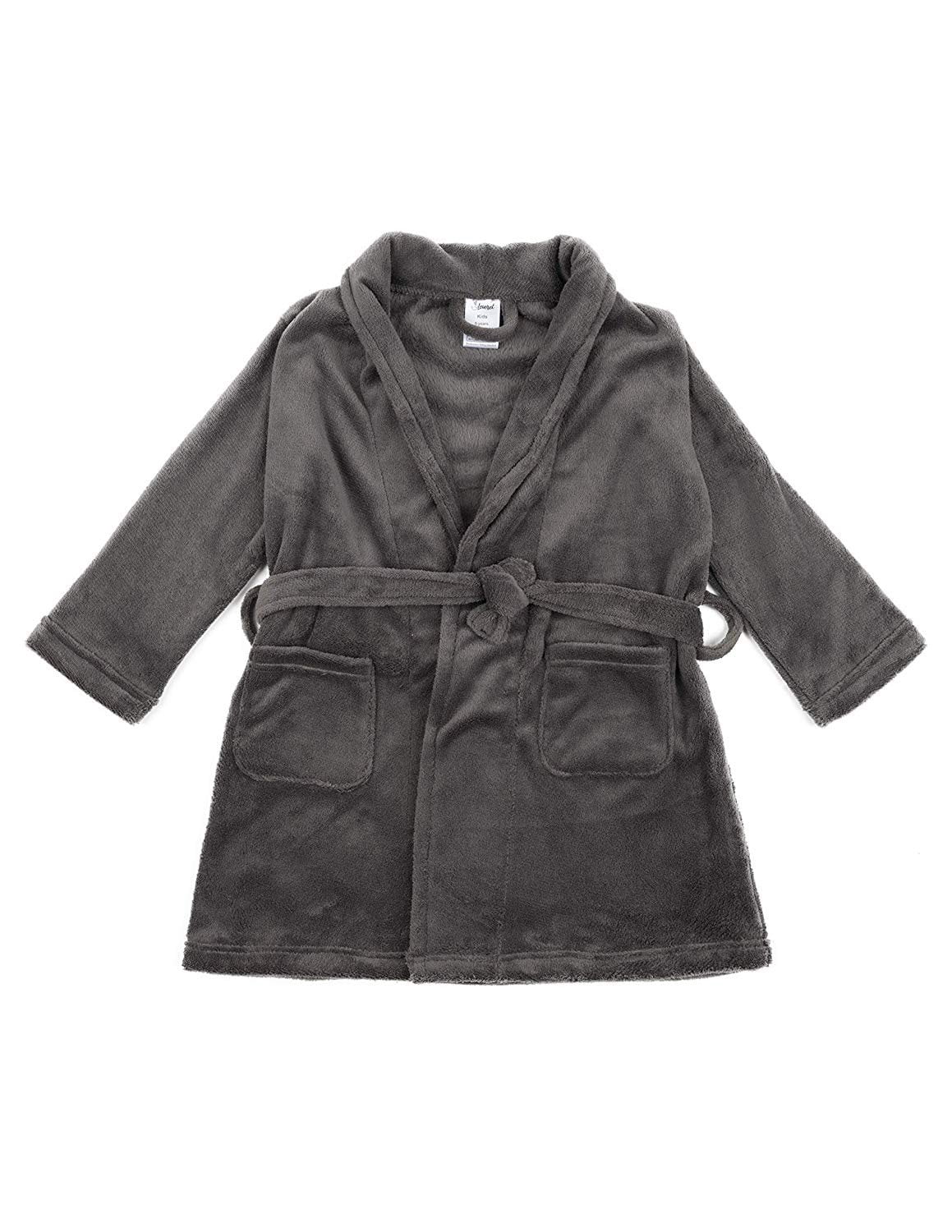 Leveret Kids Shawl Collar Fleece Robe Black 10 Year - Walmart.com