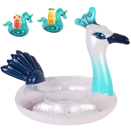 YYQ Peacock Inflatable Swimming Ring Large Inflatable Pool Toys Giant ...