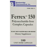 Breckenridge Ferrex 150 Iron Supplement Capsules, Non-Blister Pack ...