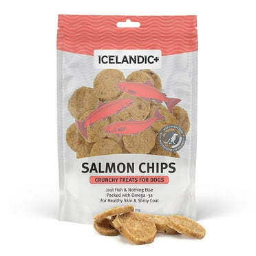 Icelandic+ Mini Fish Chips: Salmon 9oz - Dog Treats, For Training ...