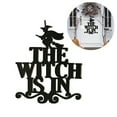 Tiitstoy Halloween Hanging Welcome Sign, The Witch Is In Hanging Sign ...
